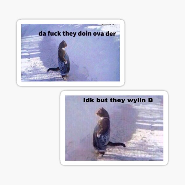 "tf they doin ova der pack" Sticker for Sale by rawnit | Redbubble