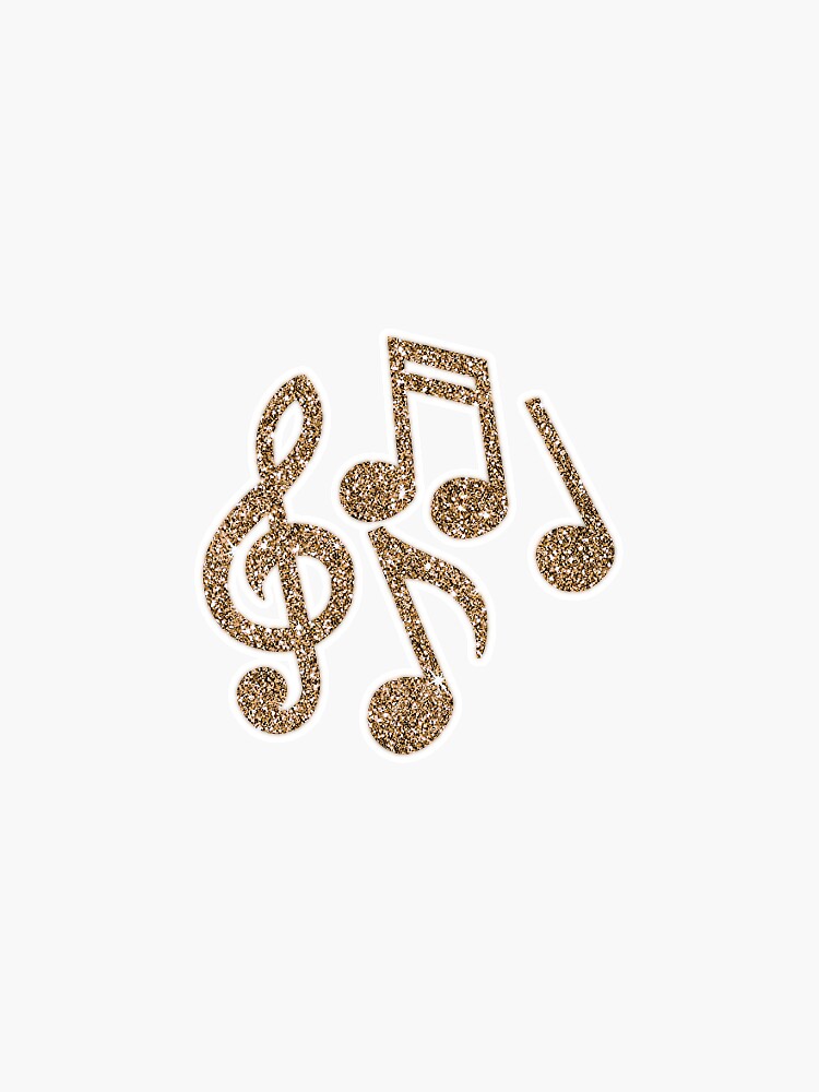 "Glitter Music Notes" Sticker for Sale by jennykmusic | Redbubble