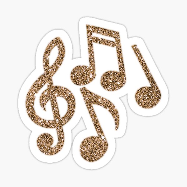 "Glitter Music Notes" Sticker for Sale by jennykmusic | Redbubble