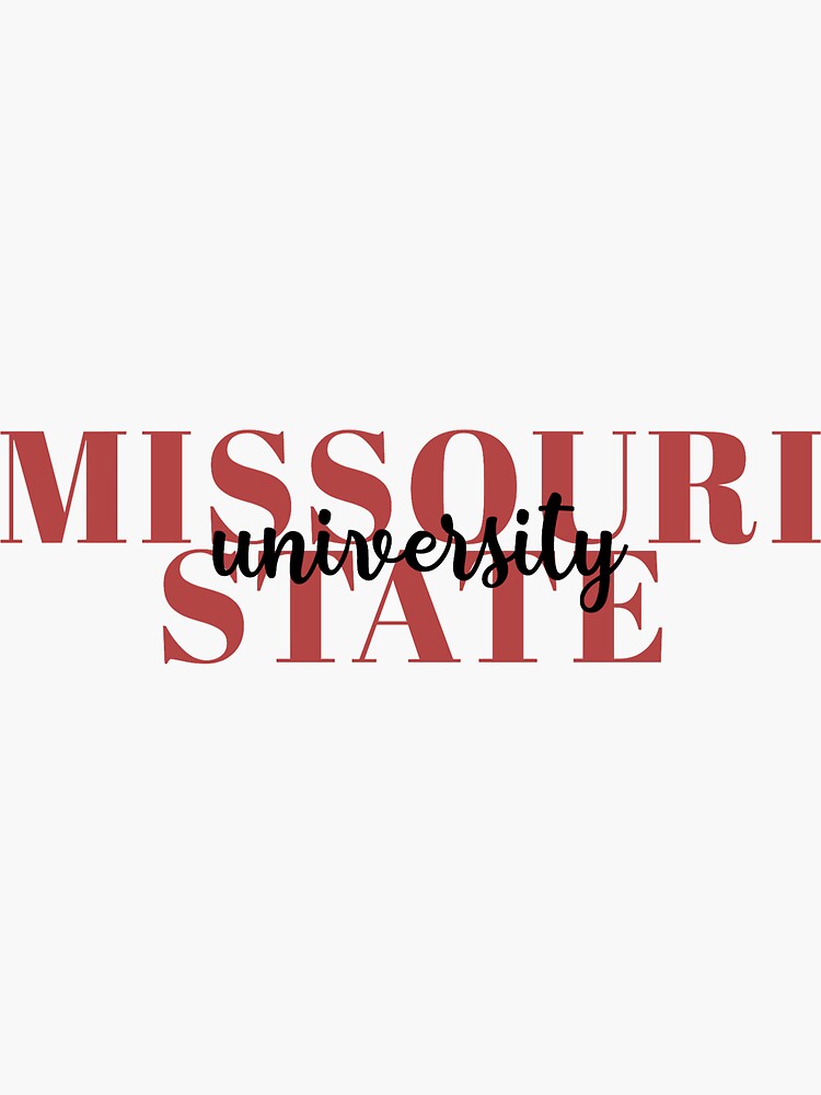 "Missouri State University" Sticker for Sale by charlottegracer | Redbubble