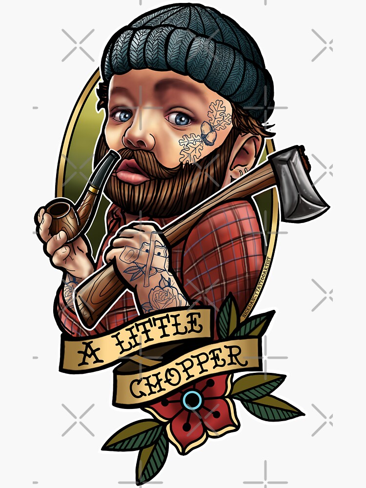 "A Little chopper" Sticker for Sale by Nickdancytattoo | Redbubble