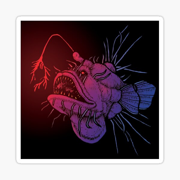 "Angler Fish" Sticker for Sale by HollyHDesigns | Redbubble