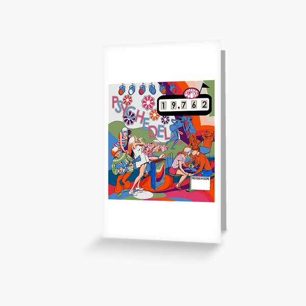 "Retro Pinball Backglass Design" Greeting Card for Sale by rogue-design ...