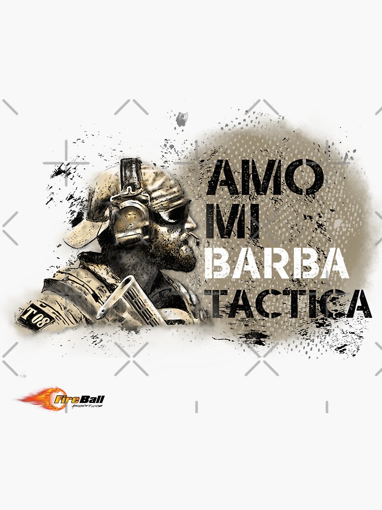 "Tactical Beard Operator" Sticker for Sale by Cataraga | Redbubble