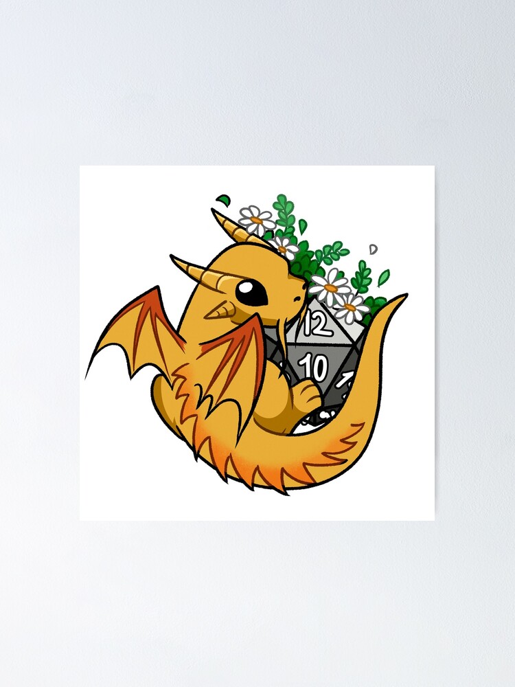 "DnD Gold Dragon" Poster for Sale by iampompeii | Redbubble