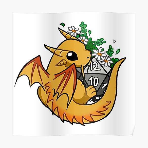 "DnD Gold Dragon" Poster for Sale by iampompeii | Redbubble