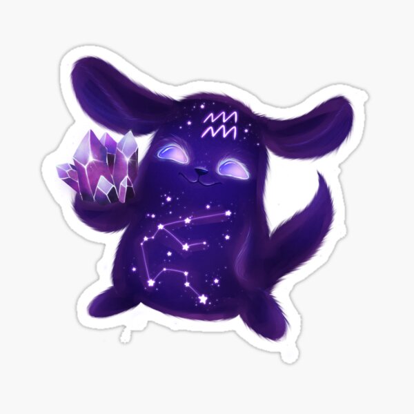 " Aquarius Zodiac Monster" Sticker by Catchless | Redbubble