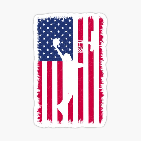 "Vintage American Flag & Basketball Player Silhouette Patriotic Outfit ...