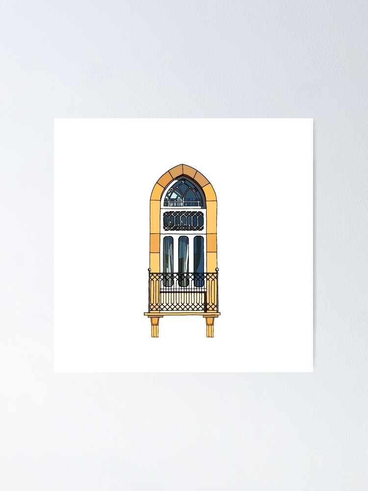 "Digital Watercolor Art: Traditional Lebanese Window " Poster by ...