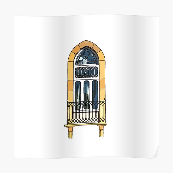 "Digital Watercolor Art: Traditional Lebanese Window " Poster by ...