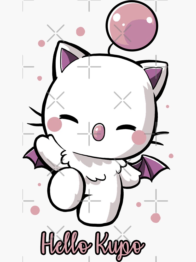 "Hello Kupo" Sticker for Sale by xMorfina | Redbubble