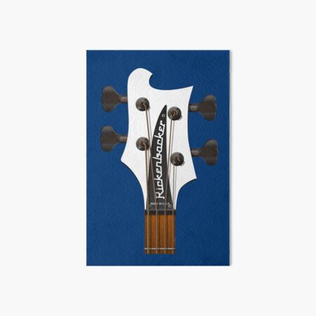 "GUITAR HEADSTOCK ART - RICKENBACKER 4003 WHITE BASS" Art Board Print ...