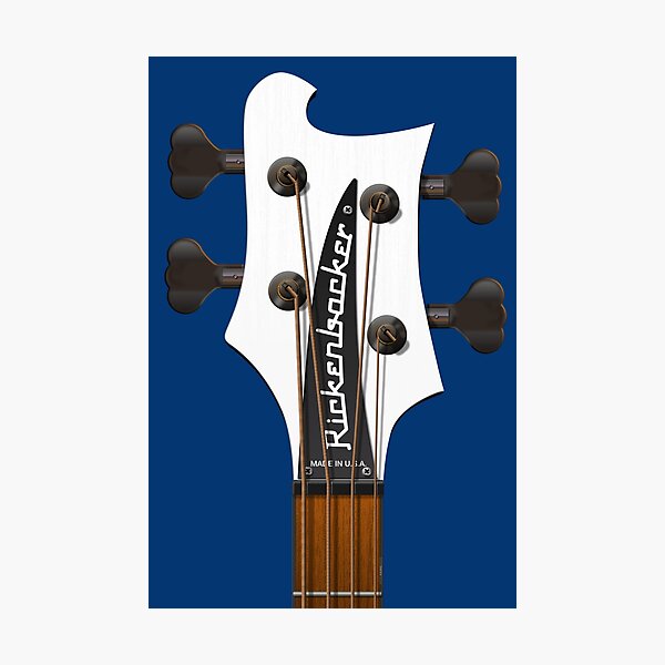 "GUITAR HEADSTOCK ART - RICKENBACKER 4003 WEISSER BASS" Fotodruck von ...