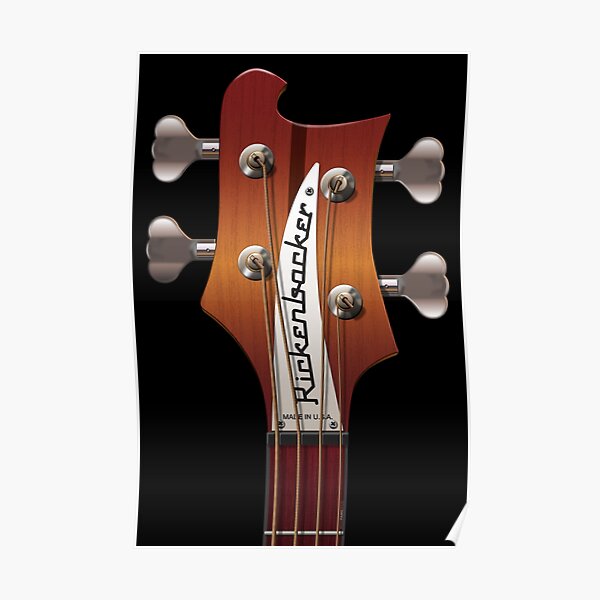 "GUITAR HEADSTOCK ART - RICKENBACKER 4003 BASS" Poster by WOOFANG ...