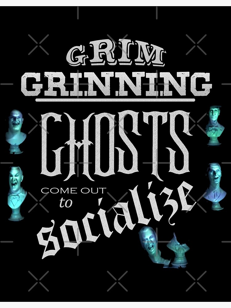 "Grim Grinning Ghost " Sticker for Sale by C-of-Creation | Redbubble