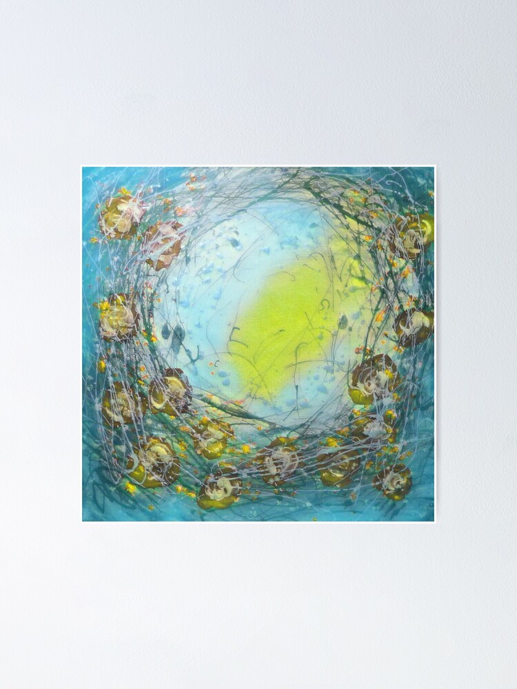 "Poppy Circle 6 designed and created by (c) Janet Watson Art" Poster ...