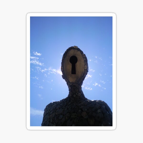 "Lock and Key Man (face)" Sticker for Sale by entheogenie | Redbubble