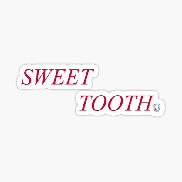 "Sweet tooth words -cavetown" Sticker for Sale by Clursart | Redbubble