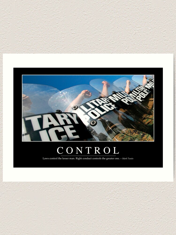 "Control: Inspirational Quote and Motivational Poster" Art Print by ...