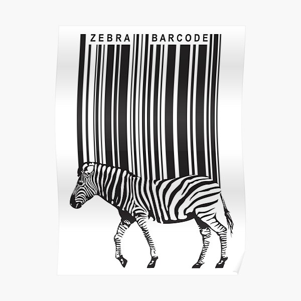"ZEBRA barcode vector design. Animal Barcode Graphic" Poster for Sale ...