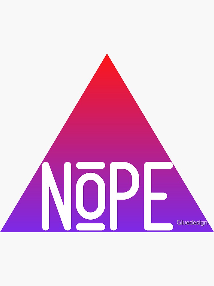 "Nope design by GLUE!" Sticker by Gluedesign | Redbubble