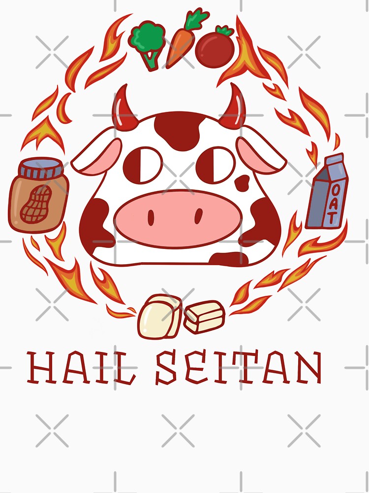 "Hail Seitan" T-shirt by ElspethDoodles | Redbubble