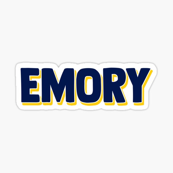 "Emory University Block Letters" Sticker by larakoelliker | Redbubble