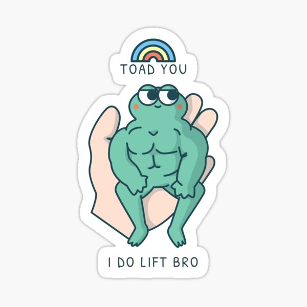 "Kawaii muscular toad" Sticker for Sale by Arielventura12 | Redbubble