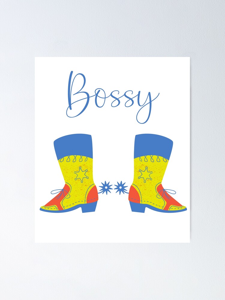 "Bossy Bold Fun Colorful Cute Cowboy Boots " Poster by TNTs | Redbubble