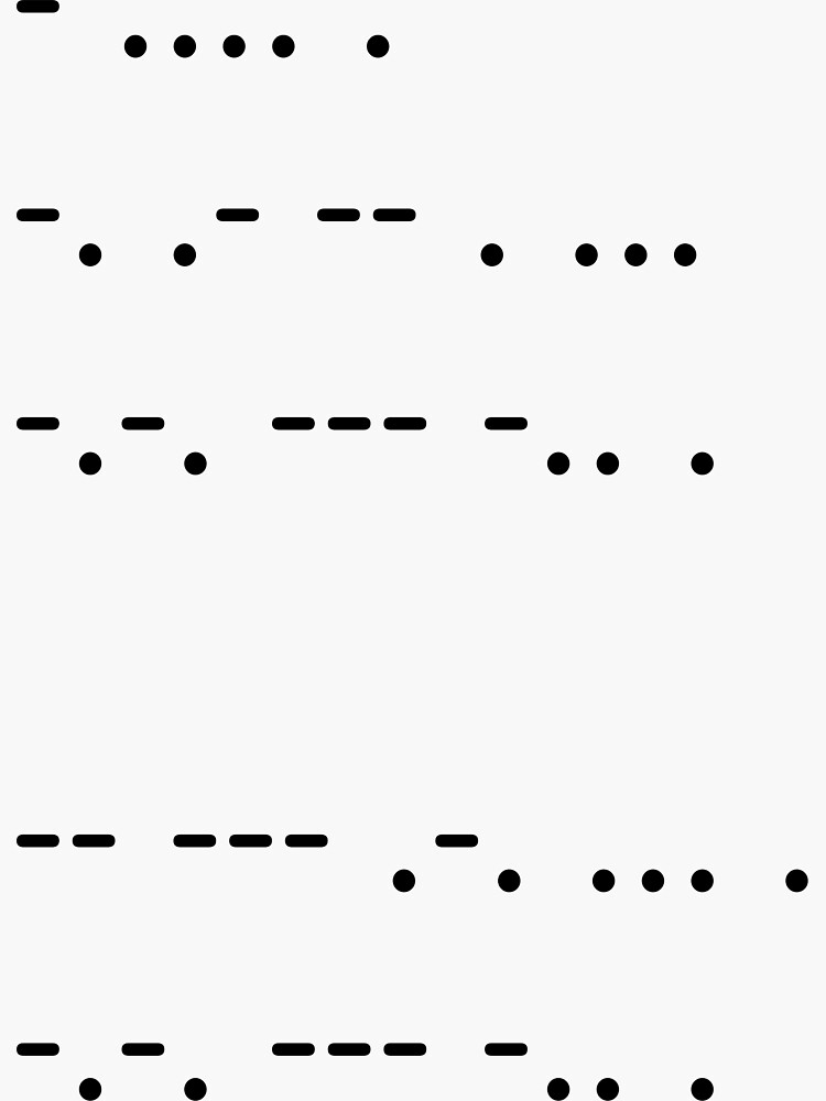 "The Names Code, Morse Code" Sticker for Sale by LWD-Designs | Redbubble