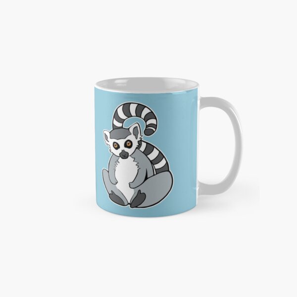 "Sitting Ring-Tailed Lemur" Mug by adriennecsedi | Redbubble