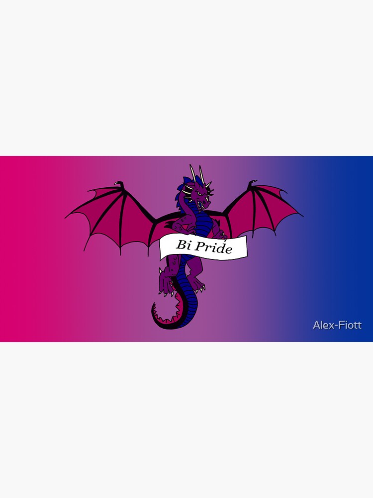 "Bisexual Dragon Background LGBT Pride " Sticker for Sale by Alex-Fiott ...