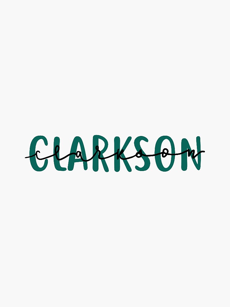 "Clarkson" Sticker by saayapatel | Redbubble