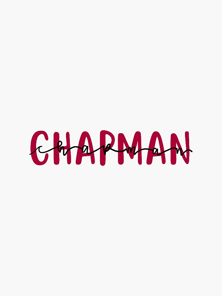 "Chapman" Sticker for Sale by saayapatel | Redbubble
