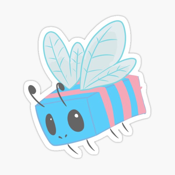 Pegatina «Derechos trans minecraft bee!» de makeitcanon | Redbubble