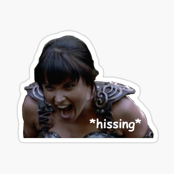 "Xena Hissing" Sticker for Sale by plagueofb00ks | Redbubble