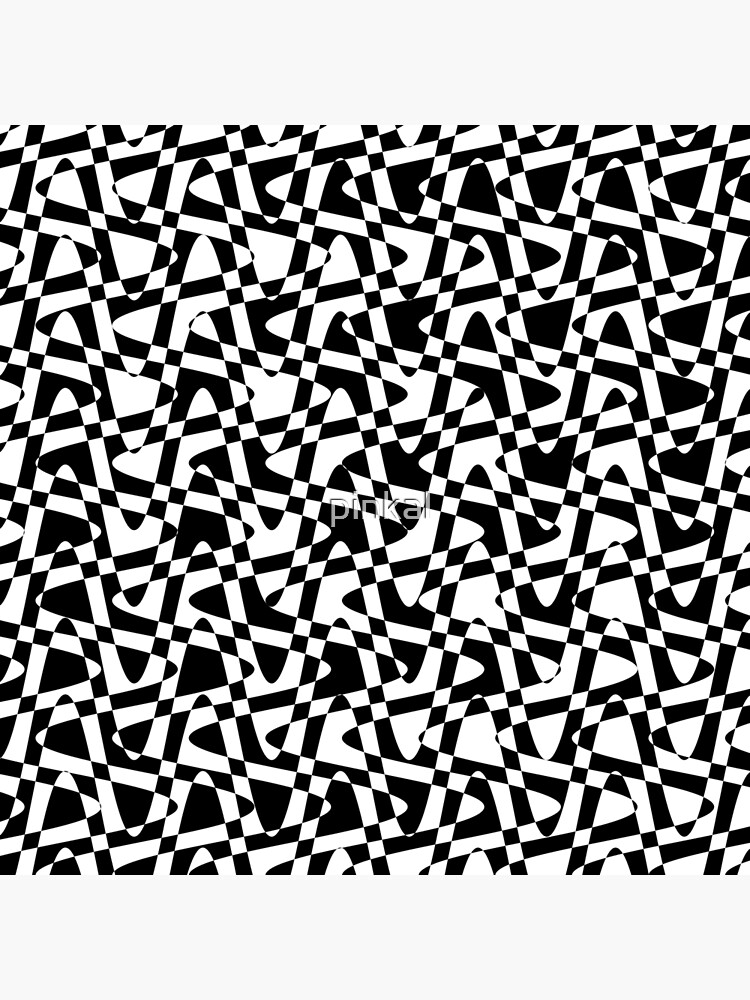 Lámina fotográfica «Resumen de línea ondulada blanco y negro» de pinkal ...