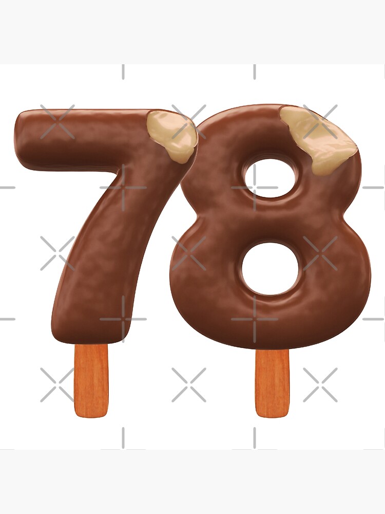 Lámina fotográfica «78 Helado Setenta Ocho Número 3d Chocolate» de ...