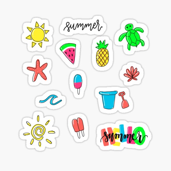 "Summer Time Sticker Sheet" Sticker for Sale by gbreshears | Redbubble