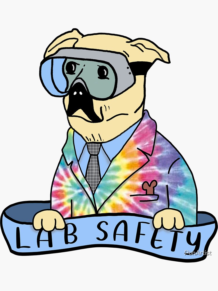 "Lab Safety " Sticker for Sale by PunArtist | Redbubble