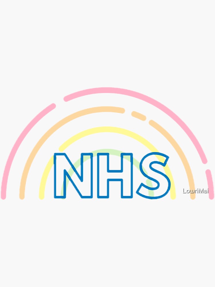 "NHS Rainbow " Sticker by LowriMai | Redbubble