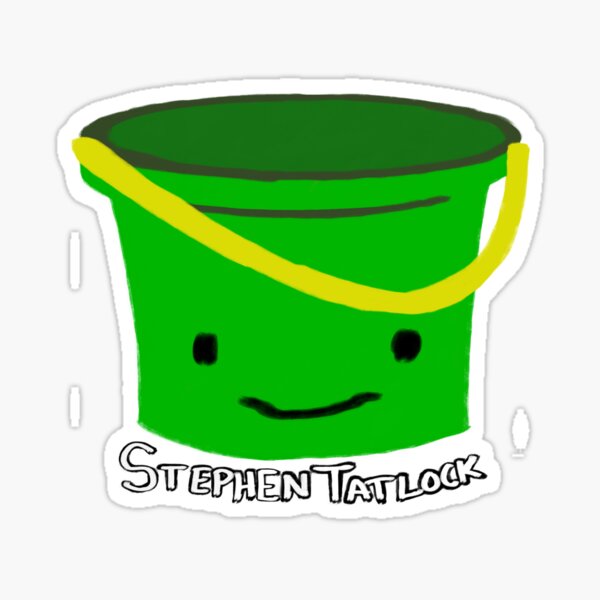 "WILTY Stephen Tatlock Bucket Friend" Sticker by elle-ustrations ...