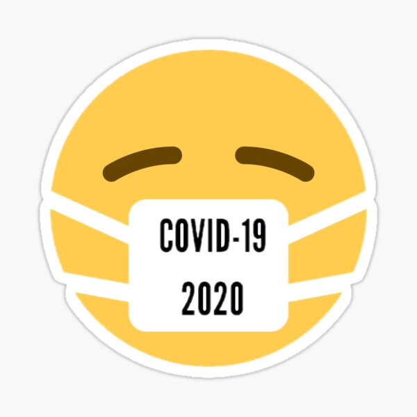 "Mask Emoji" Sticker for Sale by LowriMai | Redbubble