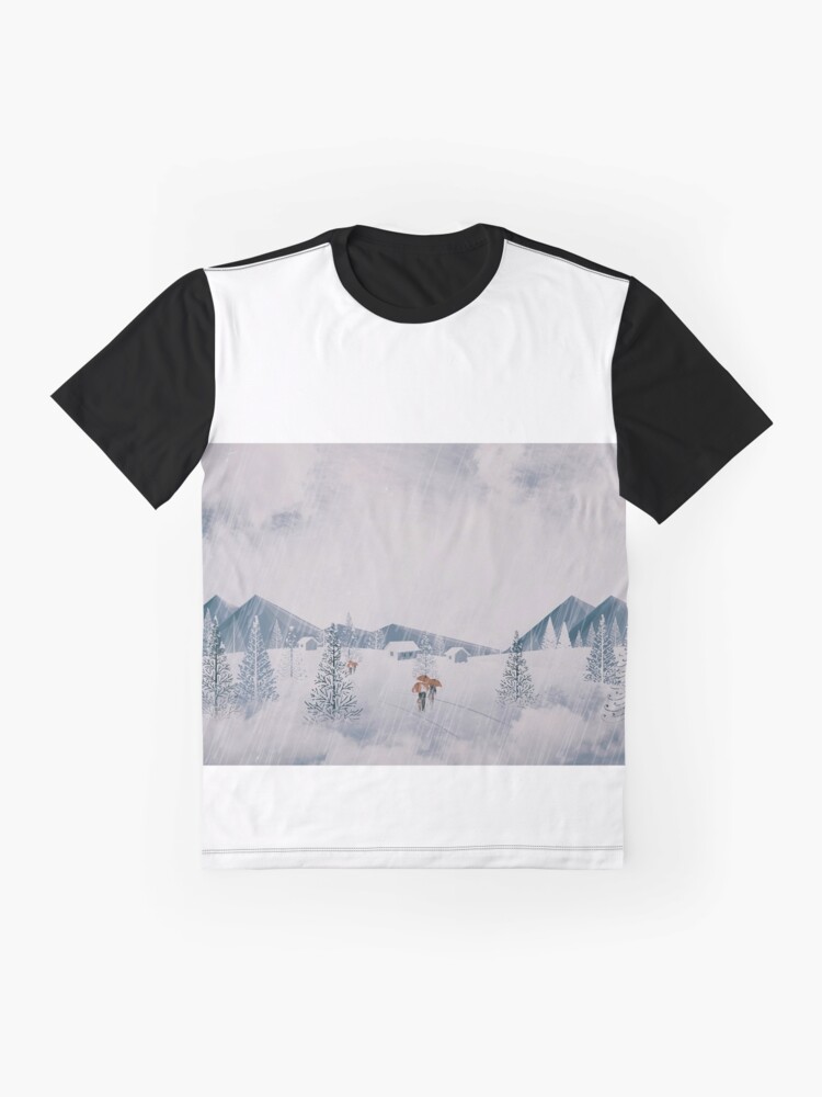 "snowfall mountain" T-shirt for Sale by muhammadshafiq | Redbubble ...