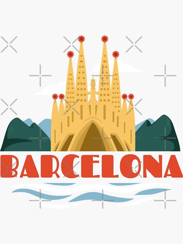 "Barcelona _ Spain" Sticker for Sale by tambustore | Redbubble
