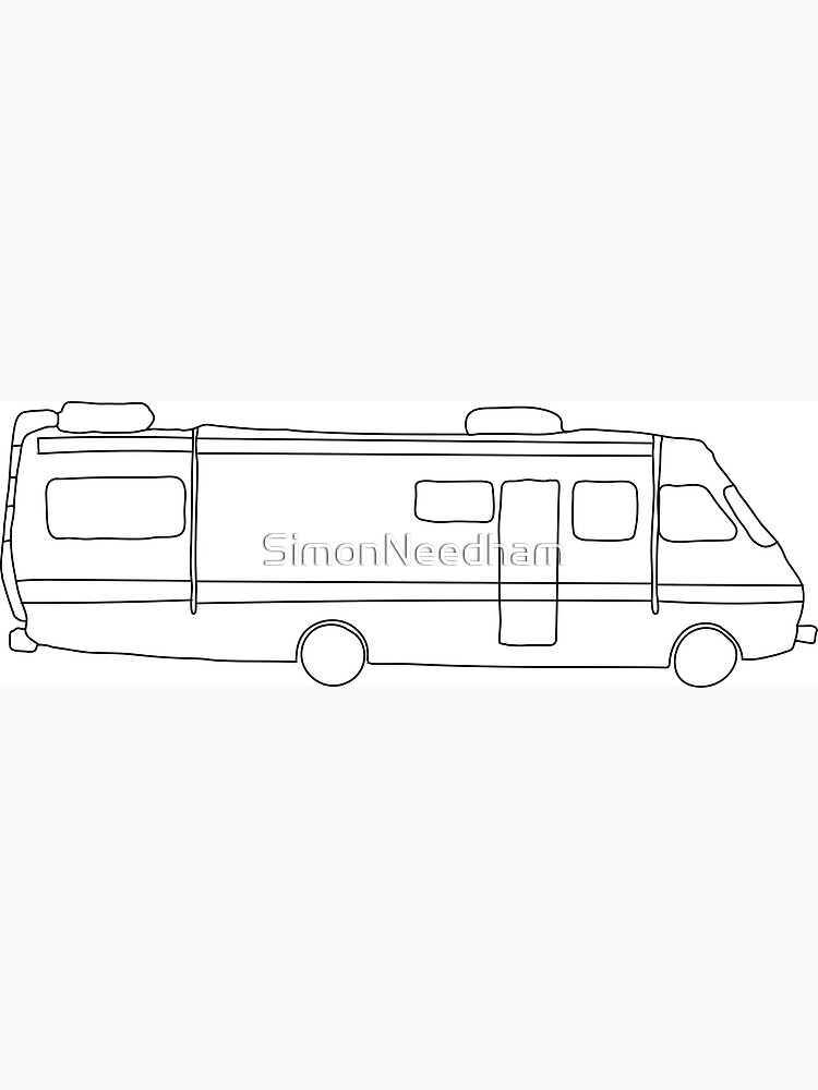 "breaking bad rv minimal line drawing" Art Print by SimonNeedham ...