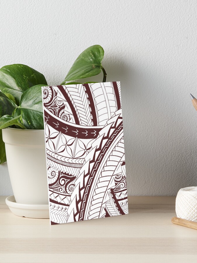"Pacific Island Pattern 3 - Brown" Art Board Print for Sale by ...