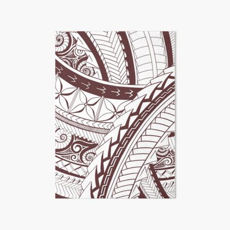 "Pacific Island Pattern 3 - Brown" Art Board Print for Sale by ...