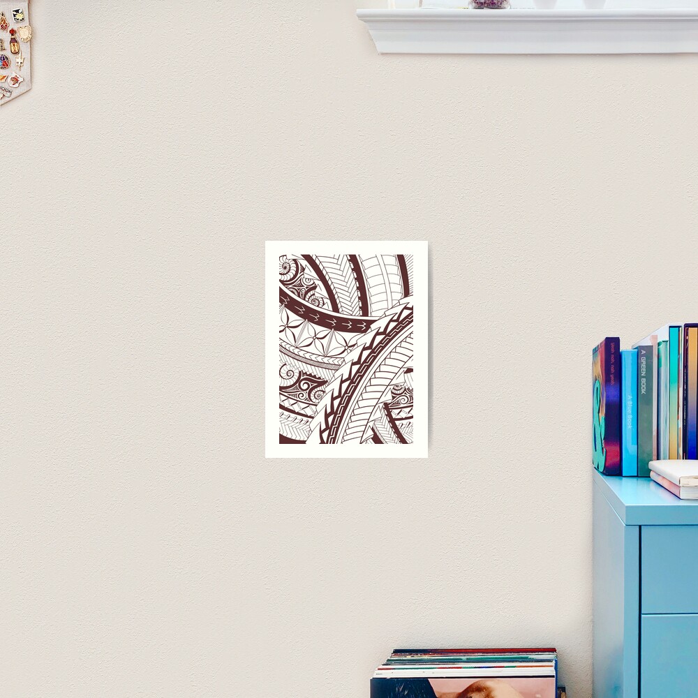 "Pacific Island Pattern 3 - Brown" Poster for Sale by Hunter54nz ...