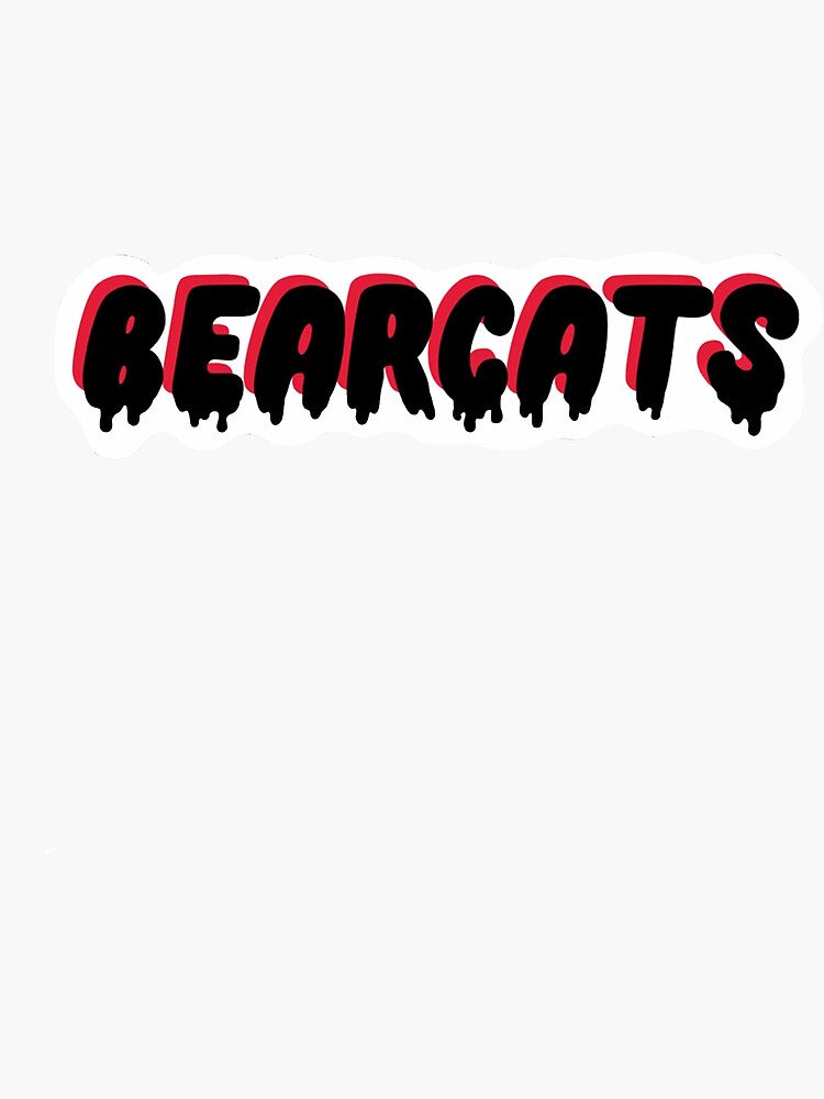 "bearcats drip letters sticker" Sticker by lydiavrettos | Redbubble
